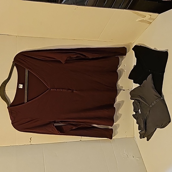 Old Navy | Tops | Old Navy Long Sleeve Stretch Vneck Shirts Set Of 3 ...